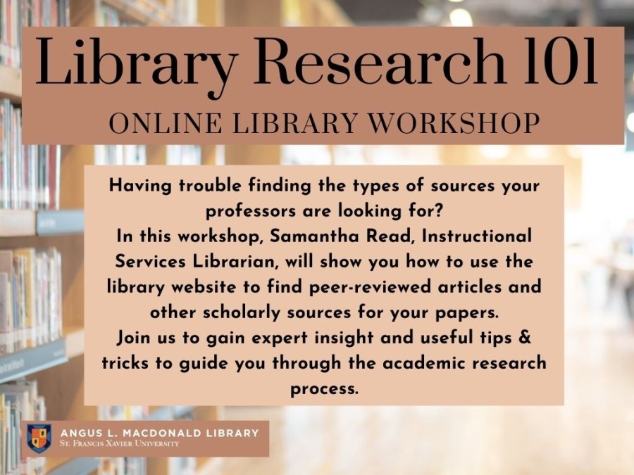 Library Research 101 | St. Francis Xavier University